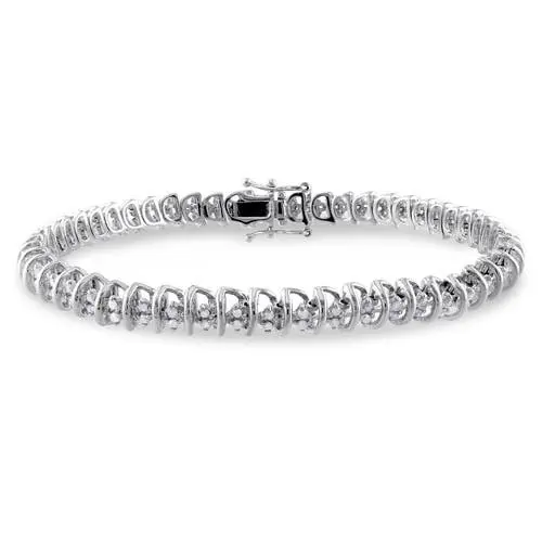 JULIANNA B. 1 Ctw Diamond Tennis Bracelet - Sterling Silver