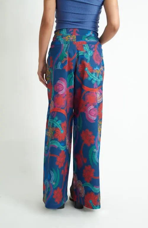 FLORENCIA DAVALOS Coco Pant - Blue Embroidery Vine