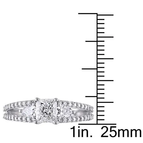 JULIANNA B. 14k Diamond 3-stone Split Shank Ring
