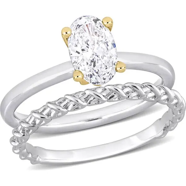 JULIANNA B. Diamond Bridal Ring Set - 14k Two-tone Gold