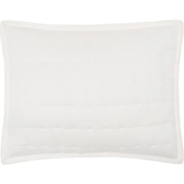 ELISABETH YORK 20" X 26" Tinsley Dove Cotton Shammachine Washable - White