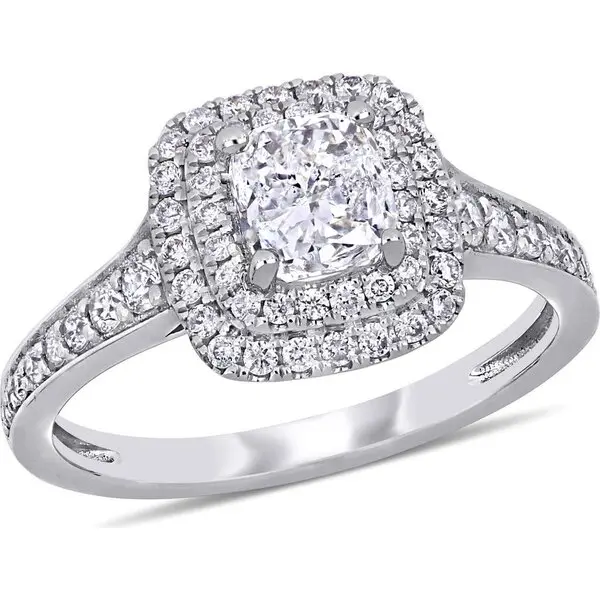 JULIANNA B. Diamond Double Halo Engagement Ring - 14k White Gold
