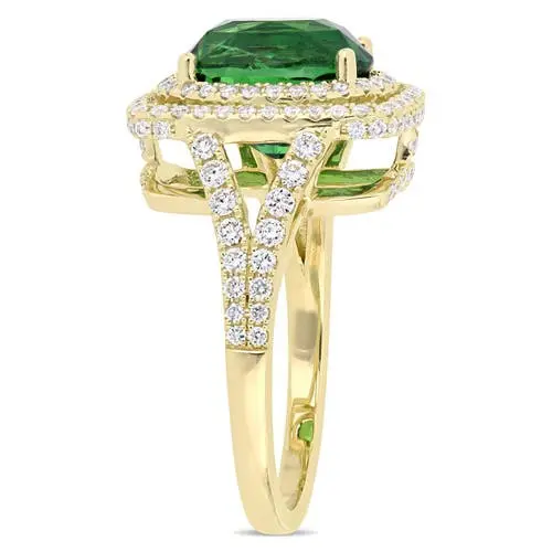 JULIANNA B. Diamond & Split Shank Halo Cocktail Ring