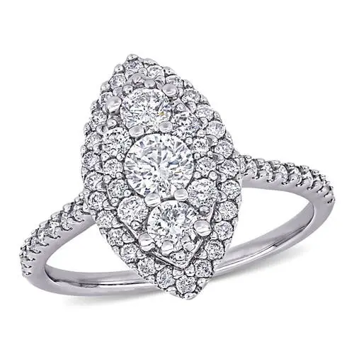 JULIANNA B. 1 Ct. T.w. Diamond 10k Engagement Ring - 10k White Gold