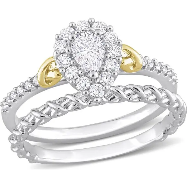 JULIANNA B. Diamond Bridal Ring Set 14k - 14k Two-tone Gold