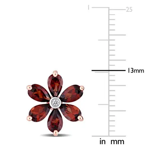JULIANNA B. Diamond And Floral Stud Earrings