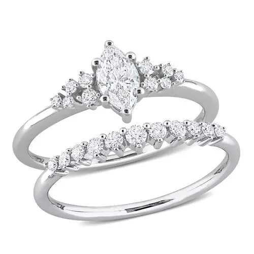 JULIANNA B. Diamond Bridal Ring Set - 14k White Gold
