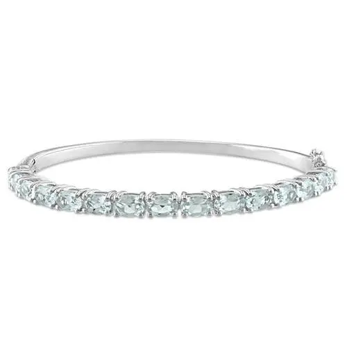 JULIANNA B. Sterling Silver Bangle - Aquamarine