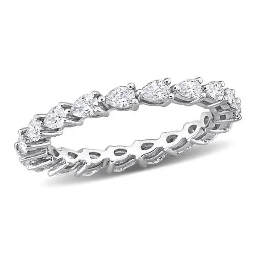 JULIANNA B. Diamond Pear Eternity Ring 14k - 14k White Gold