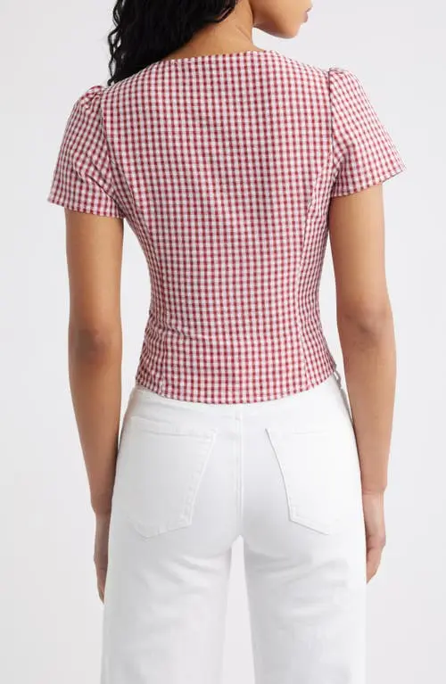 Princess Polly Isolda Gingham Button-up Top
