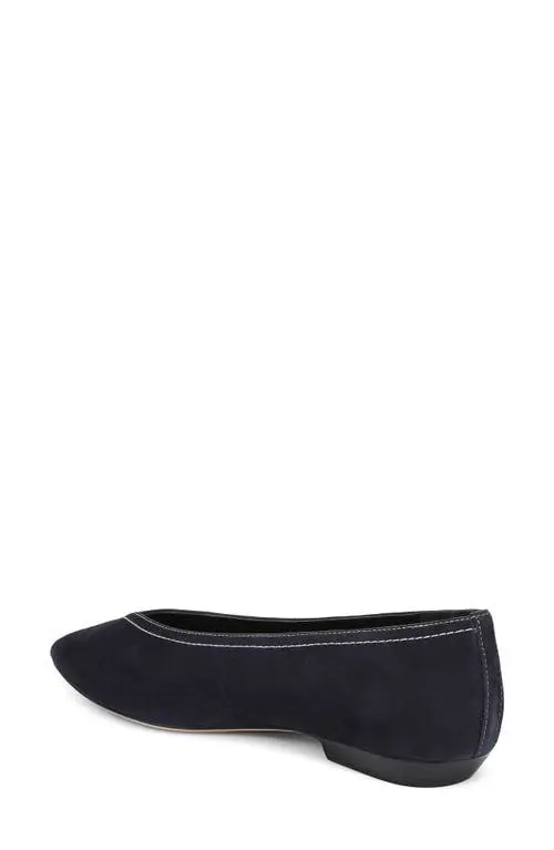 Veronica Beard Bancroft Pointed Toe Flat - Navy