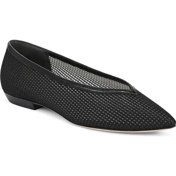 Veronica Beard Bancroft Pointed Toe Flat - Black