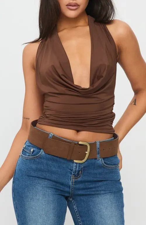 Princess Polly Plunge Cowl Neck Halter Top