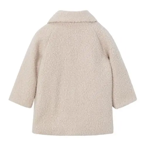 MAYORAL Textured Coat With Patch Pockets - Beige