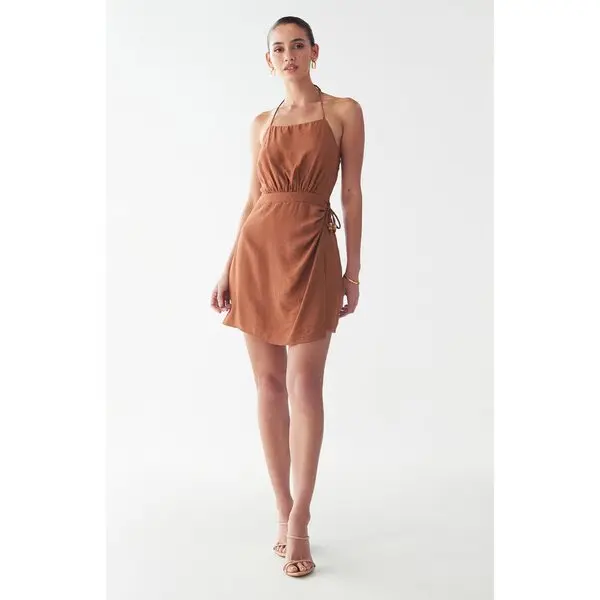 ST MRLO Roma Dress - Rust Brown