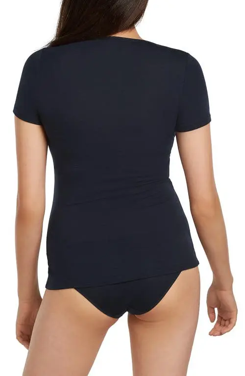 Icebreaker Siren Merino Wool Blend T-shirt - Midnight Navy