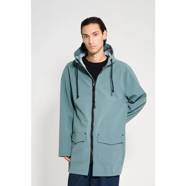 Stutterheim Stockholm Patch Raincoat - Moon Rock