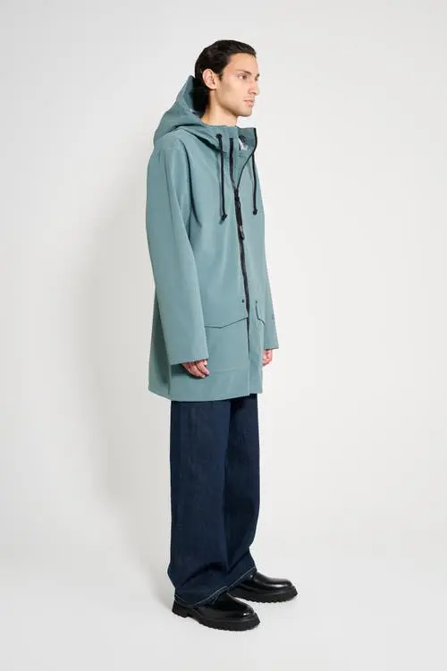 Stutterheim Stockholm Patch Raincoat - Moon Rock