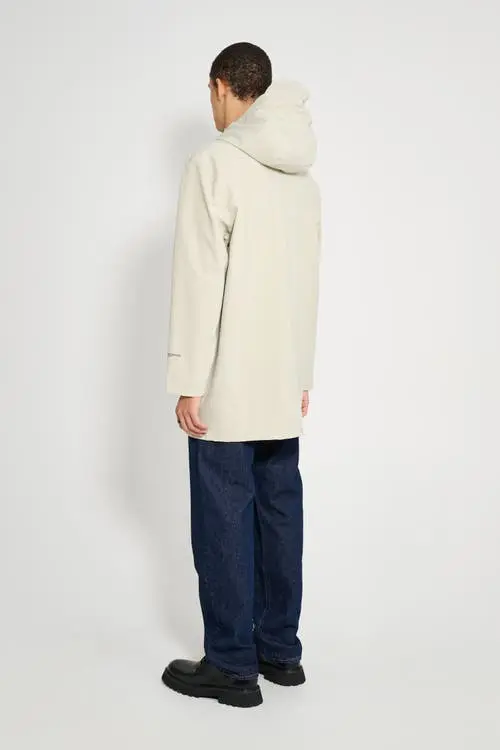 Stutterheim Stockholm Patch Matte Raincoat - Pelican