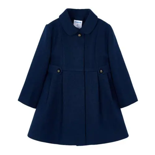 MAYORAL Pleated Coat - Navy