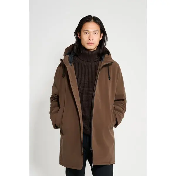 Stutterheim Stockholm Winter Matte Coat - Dark Brown