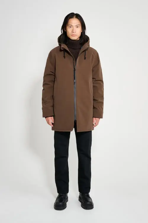 Stutterheim Stockholm Winter Matte Coat - Dark Brown