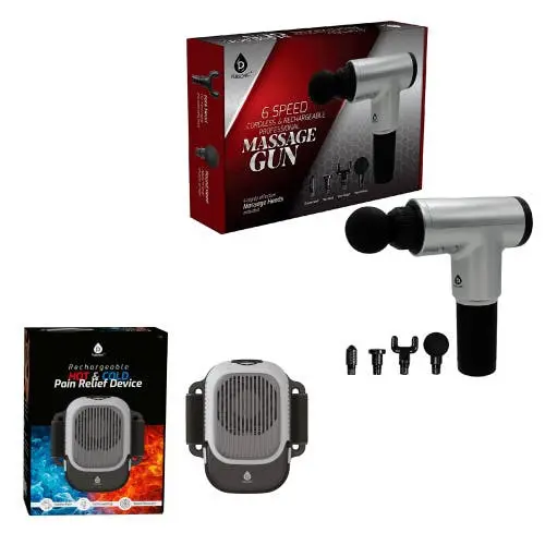 PURSONIC Muscle Recovery Duo Hot & Cold Massager & Massage Gun - Black