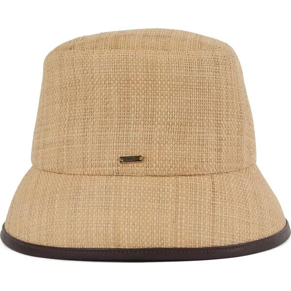 Eugenia Kim Yuki Upf 50+ Packable Raffia Bucket Hat - Natural