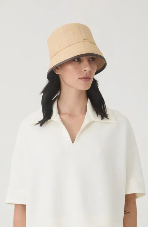 Eugenia Kim Yuki Upf 50+ Packable Raffia Bucket Hat
