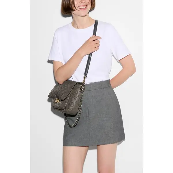 Mz Wallace Large Crosby Quilted Nylon Crossbody Bag - Magnet