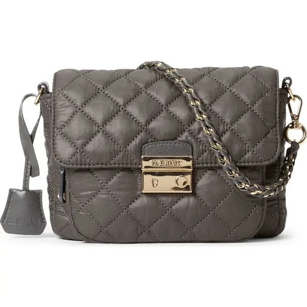 Mz Wallace Large Crosby Quilted Nylon Crossbody Bag - Magnet