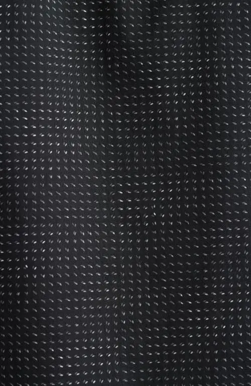 Emporio Armani Micro Dash Button-up Shirt - Solid Black
