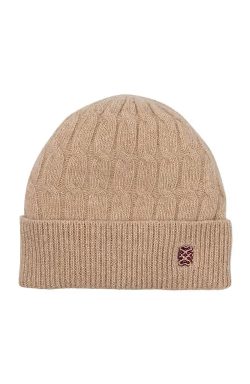 Sandro Wool And Cashmere Beanie - Beige