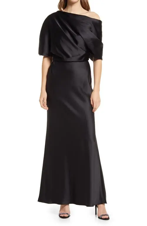 Amsale The Slouch Gown - Black