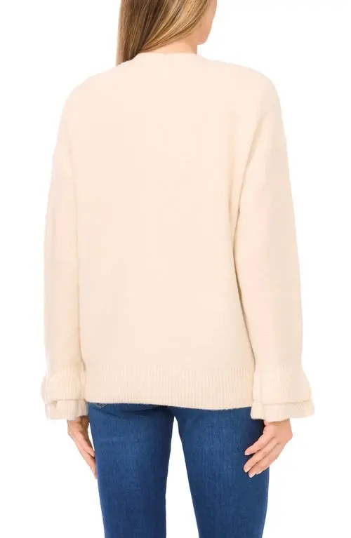 CECE DUPRAZ Ruffle Cuff Longline Cardigan