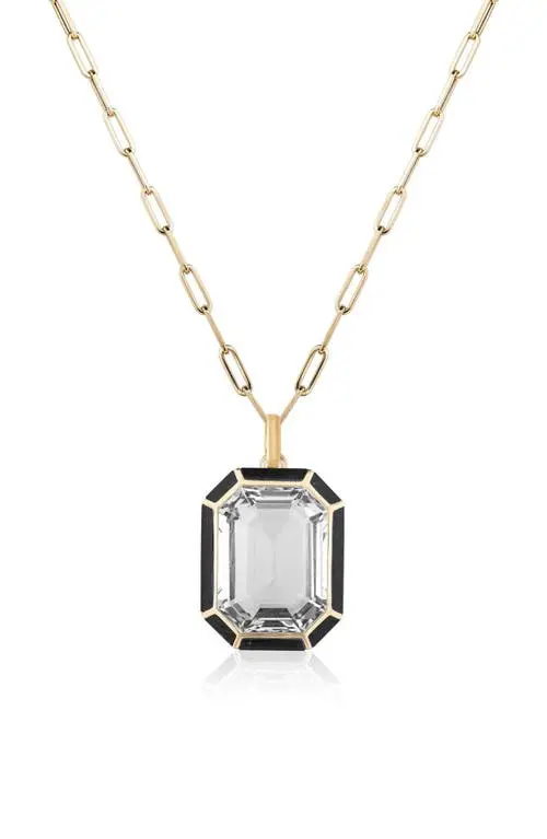 Goshwara Melange Emerald Cut Pendant Necklace - Clear