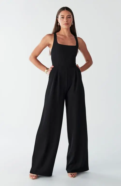 BWLDR Cherie Wide-leg Jumpsuit - Black