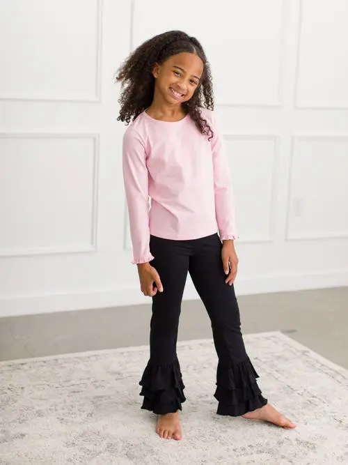 RUFFLEBUTTS Flare Pants - Black