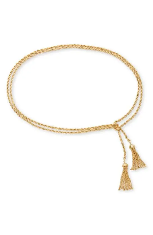 Lele Sadoughi Chateau Rope Tassel Belt