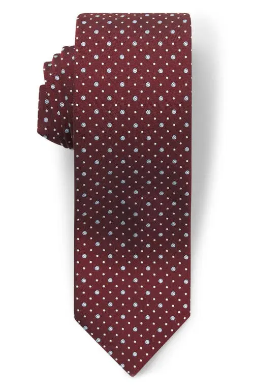 BOSS Medallion Silk Blend Tie - Dark Red