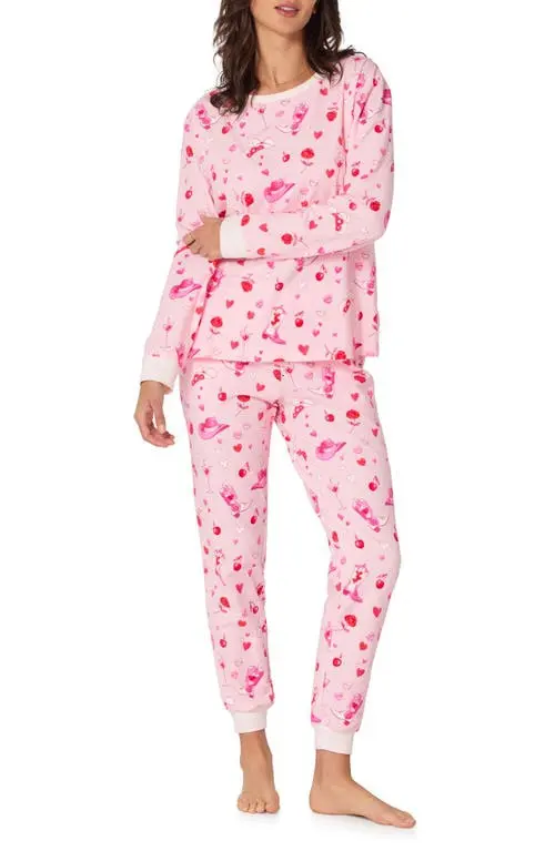 BEDHEAD PAJAMAS Print Stretch Organic Cotton Pajamas - Giddy Up Galentine