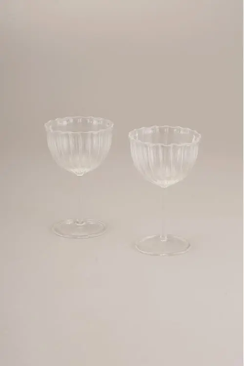 FLECK Kira Stemware Coupesset Of 2 - Clear
