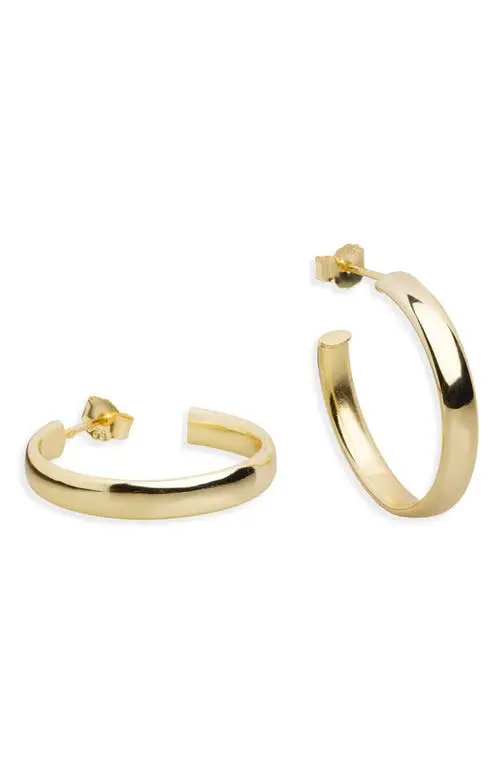 Argento Vivo Sterling Hoop Earrings - Gold