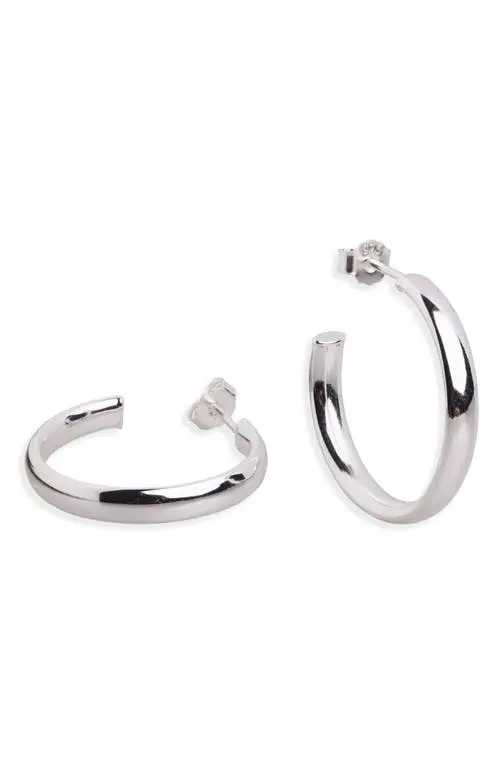Argento Vivo Sterling Hoop Earrings - Silver