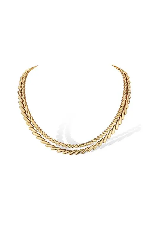 RETRO CHIC Statement Tasseled Necklace - Gold