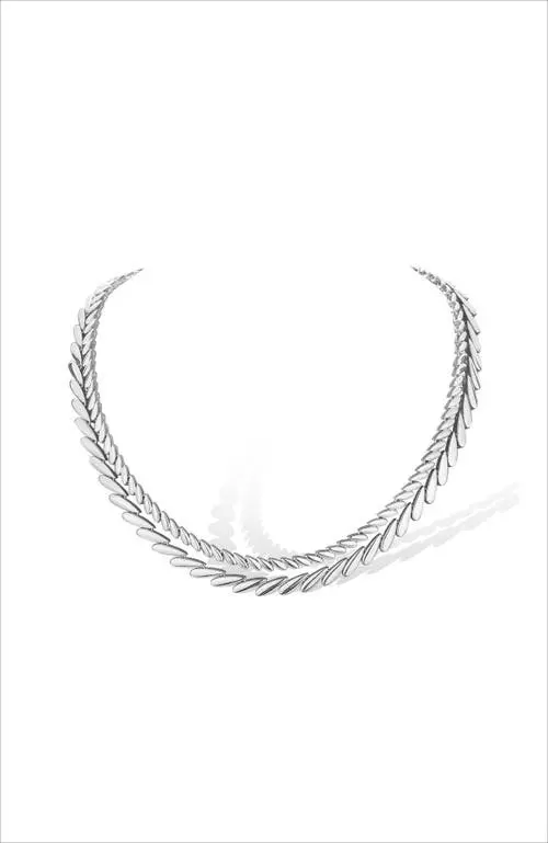 RETRO CHIC Statement Tasseled Necklace - Silver