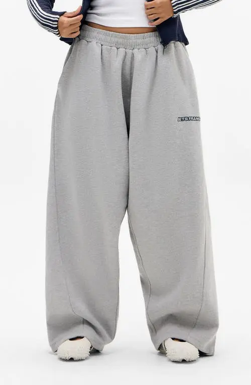 IETS FRANS Big Simmi Wide Leg Sweatpants - Grey