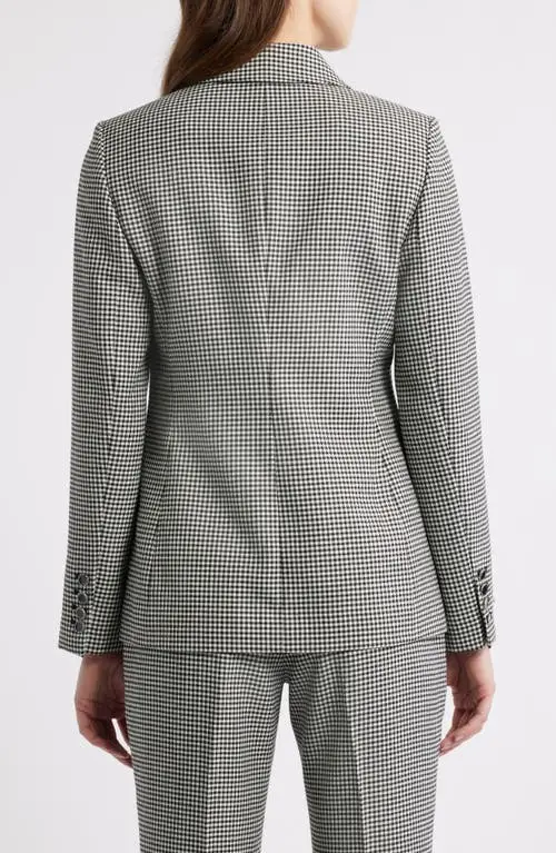 Elie Tahari Greta Check Wool Blend Jacket