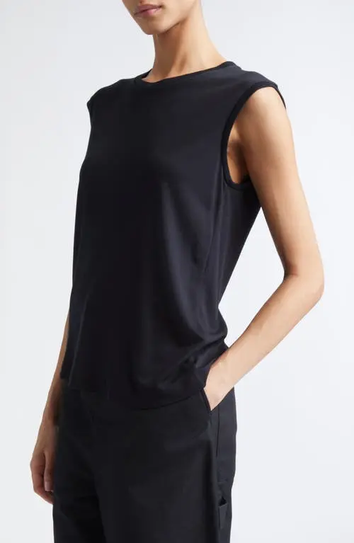 Partow Oliver Modal & Cashmere Tank - Black