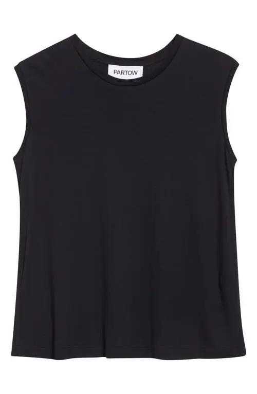 Partow Oliver Modal & Cashmere Tank - Black